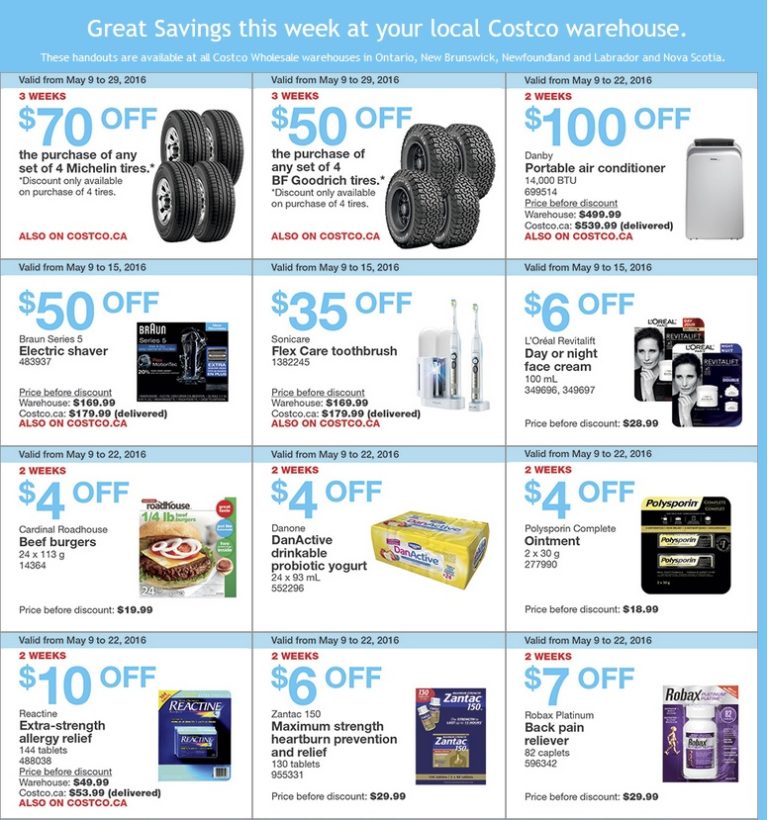 East Costco Sales Items for May 9-15, 2016 for Ontario, Quebec, New ...