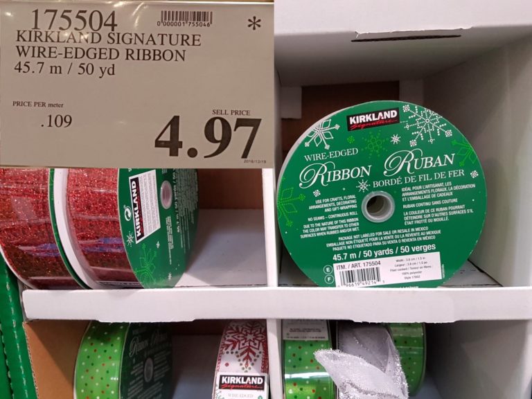175504 KIRKLAND SIGNATURE WIRE EDGED RIBBON 45 7 M 50 YD 4 97 - Costco ...