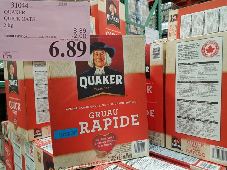 31044 QUAKER QUICK OATS 5 KG 2 00 INSTANT SAVINGS EXPIRES ON 2017 01 22 ...
