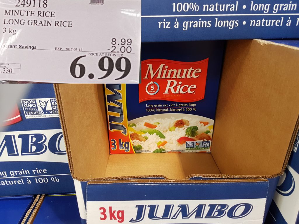 249118 MINUTE RICE LONG GRAIN RICE 3 KG 2 00 INSTANT SAVINGS EXPIRES ON ...