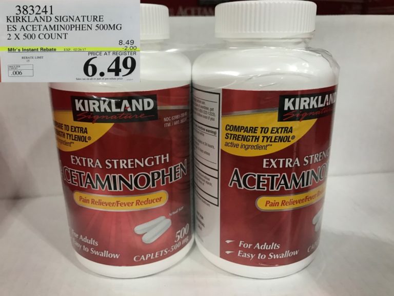 383241 KIRKLAND SIGNATURE ES ACETAMINOPHEN 500MG 2 X 500 COUNT 2 00 ...