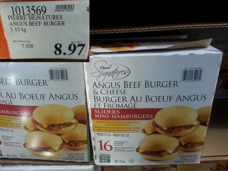 1013569 PIERRE SIGNATURES ANGUS BEEF BURGER 8 97 - Costco East Fan Blog