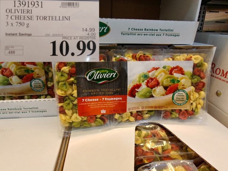 1391931 OLIVIERI 7 CHEESE TORTELLINI 3 x 750 g 4 00 INSTANT SAVINGS ...