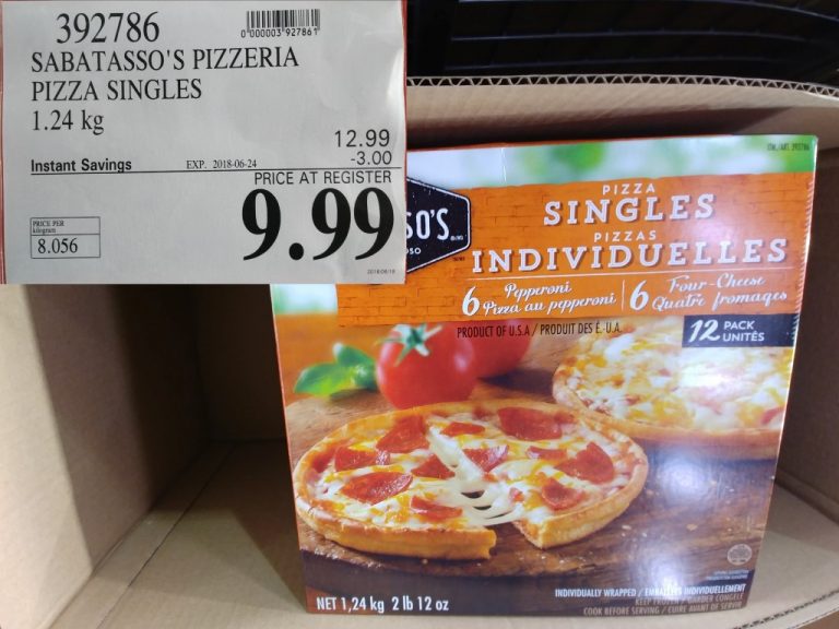 392786 SABATASSO S PIZZERIA PIZZA SINGLES 1 24 KG 3 00 INSTANT SAVINGS ...