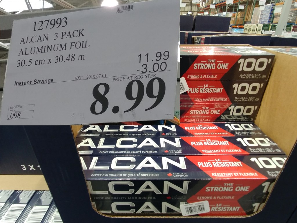 127993 ALCAN ALUMINUM FOIL 3 X 30 CM X 30 48 M 3 00 INSTANT SAVINGS 127993 ALCAN ALUMINUM FOIL 3 X 30 CM X 30 48 M 3 00 INSTANT SAVINGS