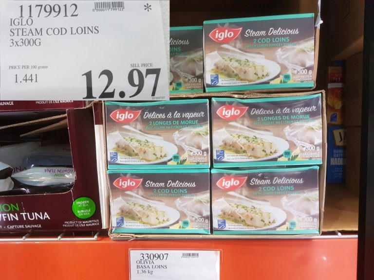 1179912 IGLO STEAM COD LOINS 3X300G 12 97 - Costco East Fan Blog