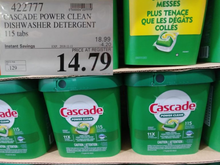 422777 CASCADE POWER CLEAN DISHWASHER DETERGENT 115 TABS 4 20 INSTANT ...
