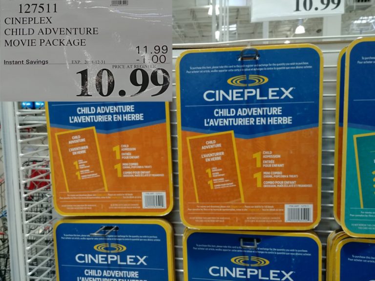 127511 CINEPLEX CHILD ADVENTURE MOVIE PACKAGE 1 00 INSTANT SAVINGS ...