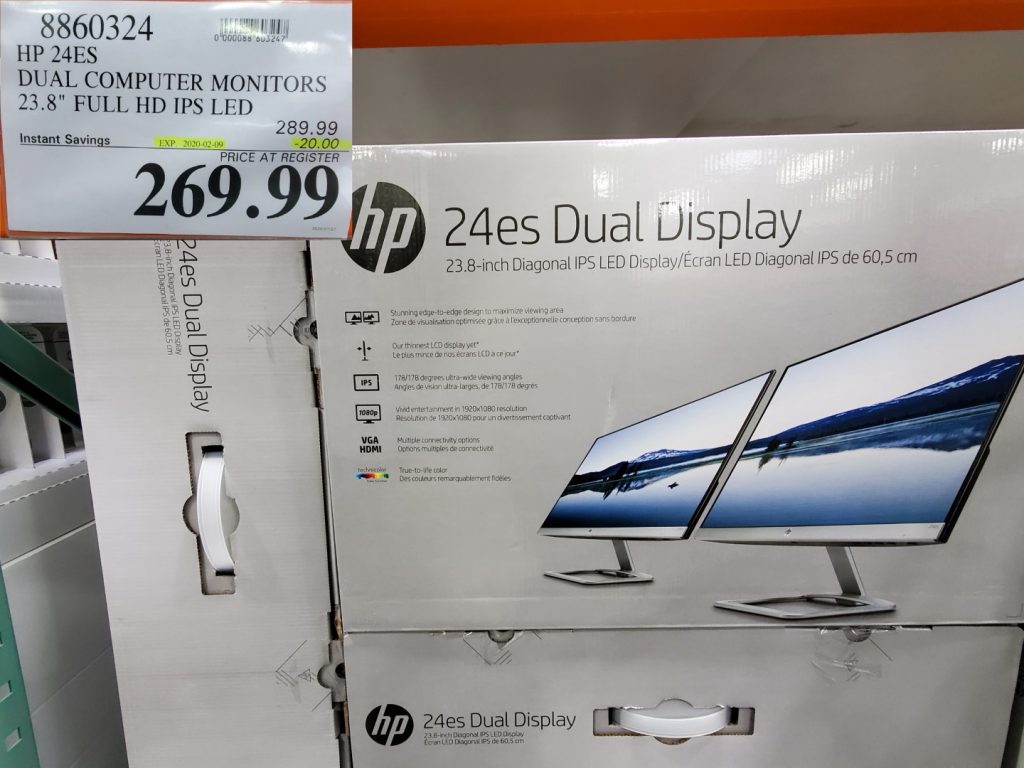 8860324 HP 24ES DUAL COMPUTER MONITORS 23 8 FULL HD IPS LED 20 00 ...