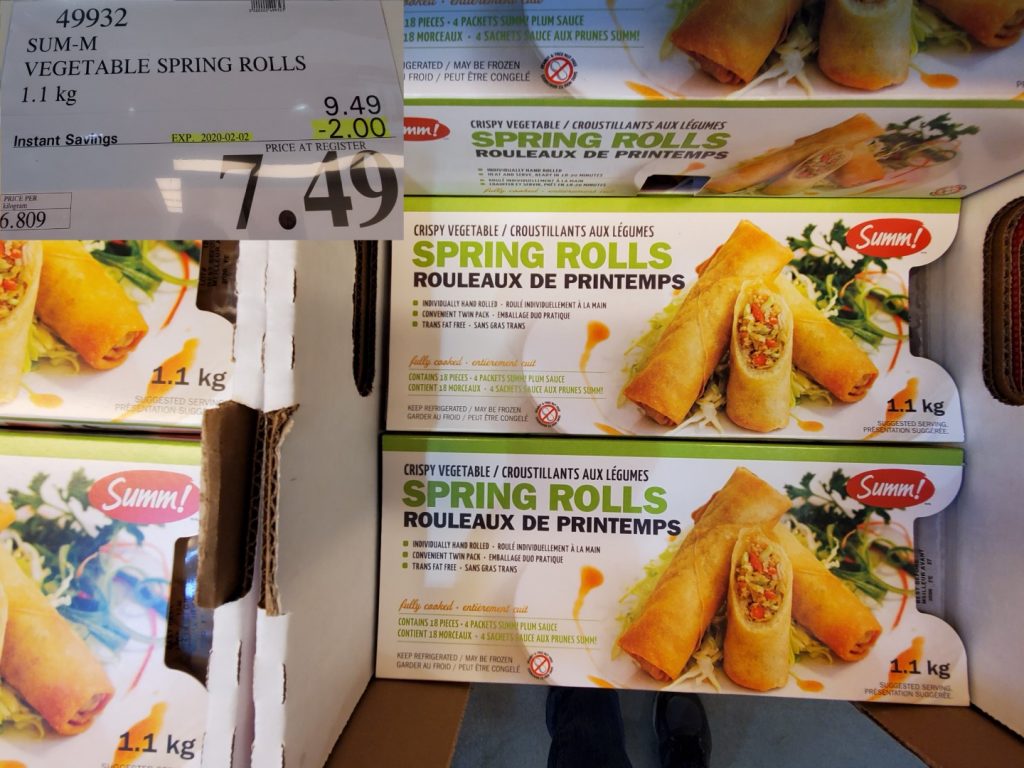 49932 SUM M VEGETABLE SPRING ROLLS 1 1KG 2 00 INSTANT SAVINGS EXPIRES ...