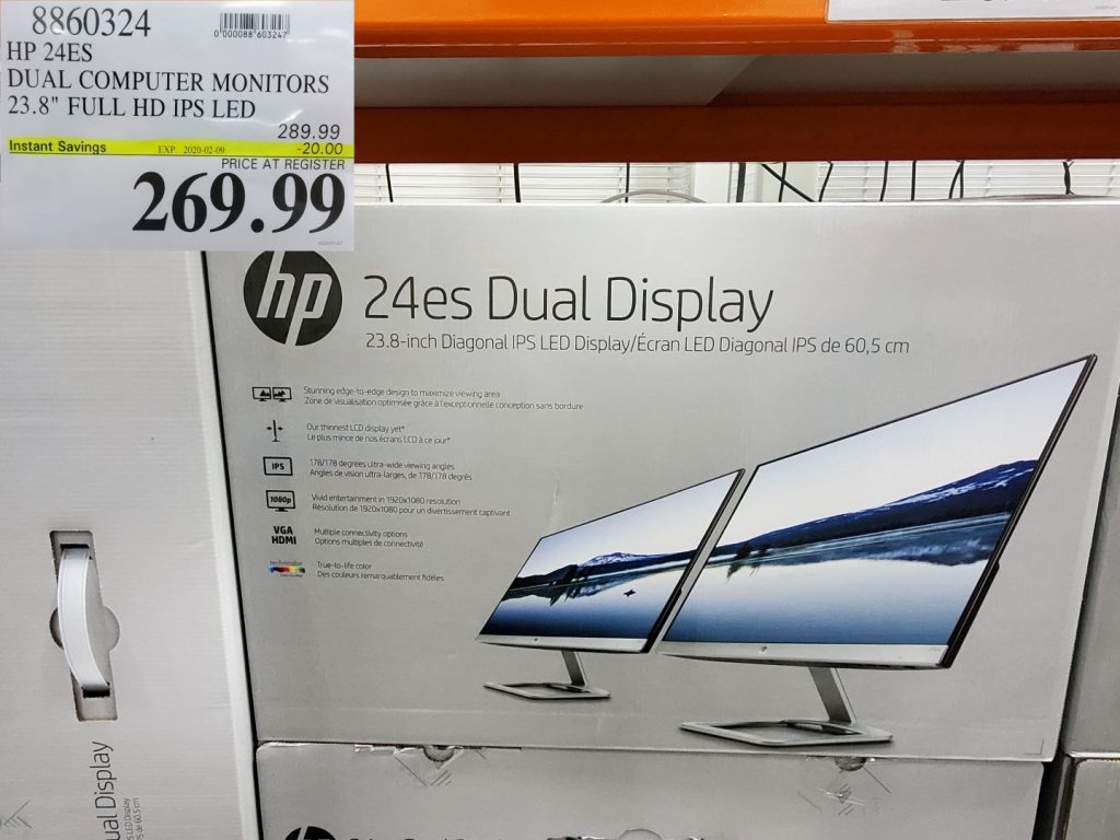 8860324 HP 24ES DUAL COMPUTER MONITORS 23 8 FULL HD IPS LED 20 00 ...