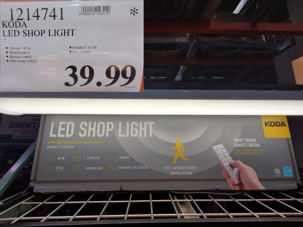 1214741 KODA LED SHOP LIGHT 39 99 - Costco East Fan Blog