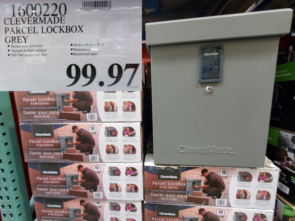 1600220 CLEVERMADE PARCEL LOCKBOX GREY 99 97 - Costco East Fan Blog