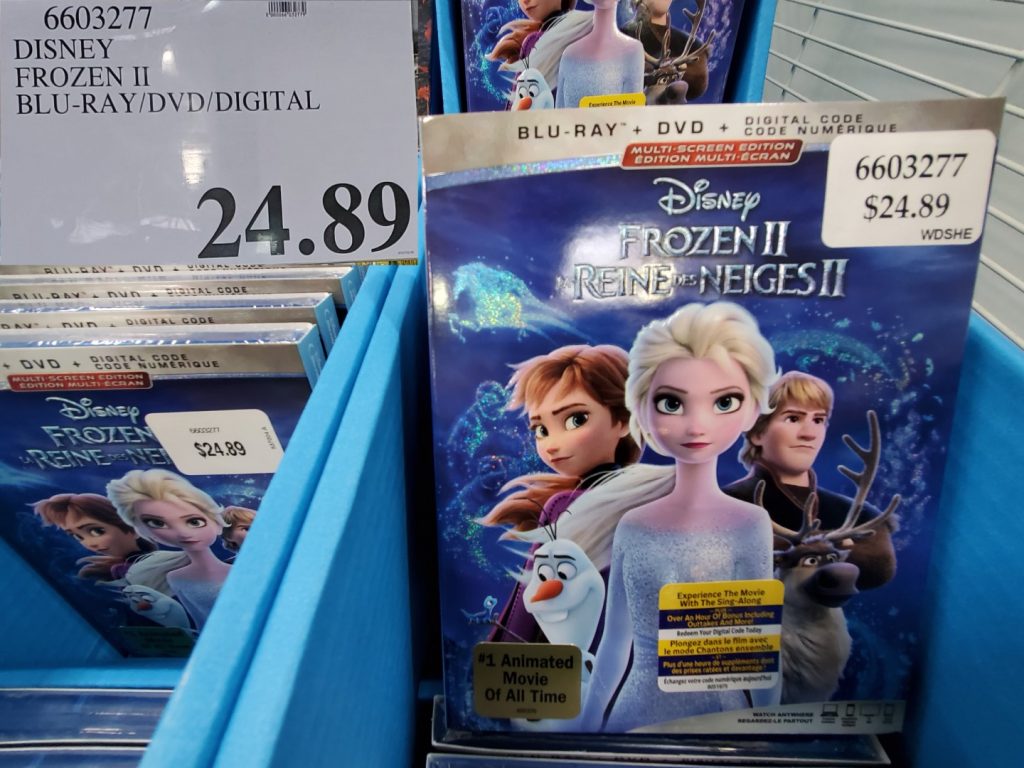 6603277 DISNEY FROZEN II BLU RAY DVD DIGITAL 24 89 - Costco East Fan Blog