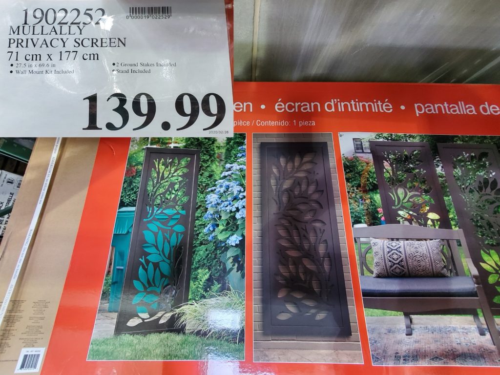 1902252 MULLALLY PRIVACY SCREEN 71 CM X 177 CM 139 99 - Costco East Fan ...