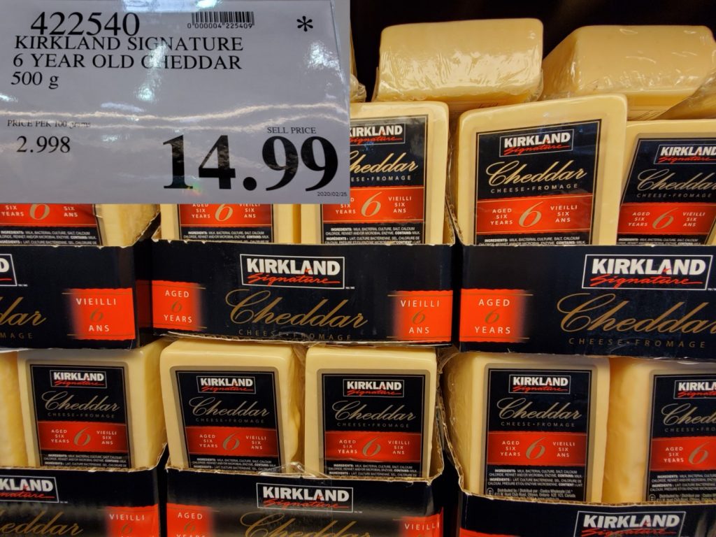 422540 KIRKLAND SIGNATURE 6 YEAR OLD CHEDDAR 500 G 14 99 - Costco East ...