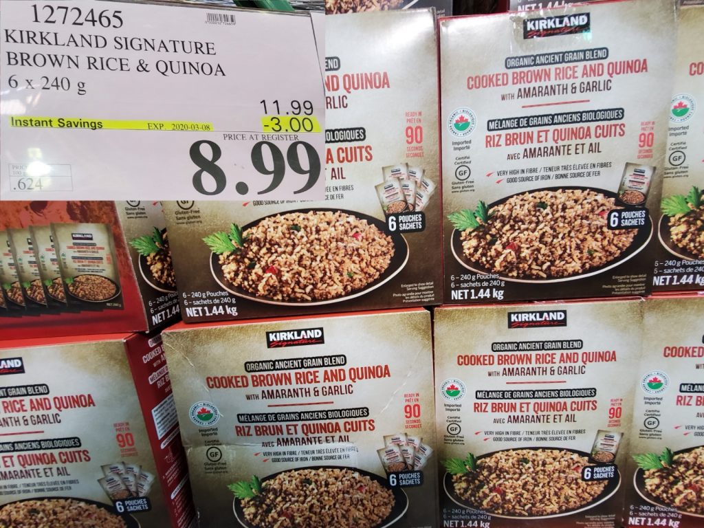 1272465 KIRKLAND SIGNATURE BROWN RICE QUINOA 6 X 240 G 3 00 INSTANT ...