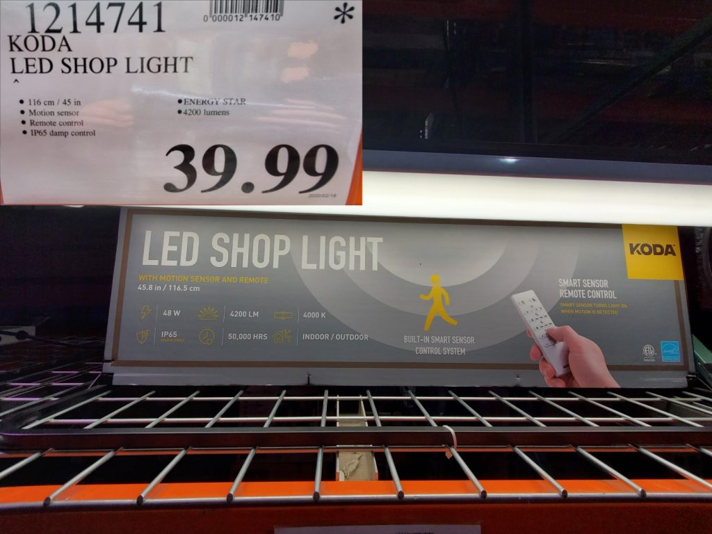 1214741 KODA LED SHOP LIGHT 39 99 - Costco East Fan Blog