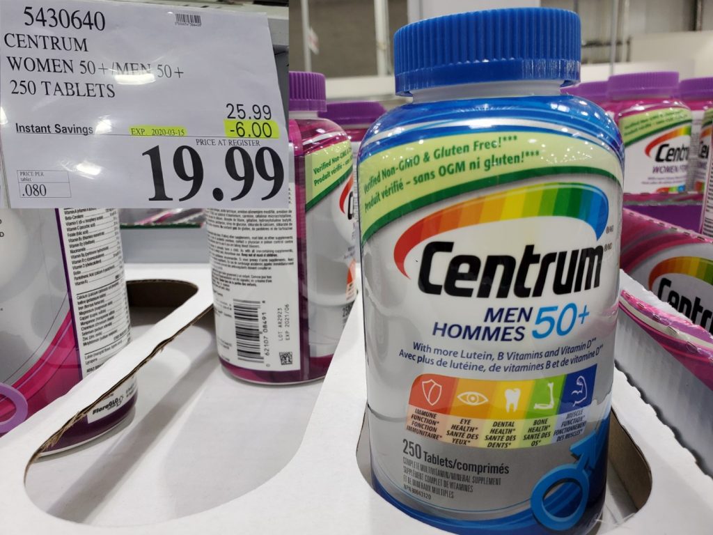 5430640 CENTRUM WOMEN 50 MEN 50 250 TABLETS 6 00 INSTANT SAVINGS ...