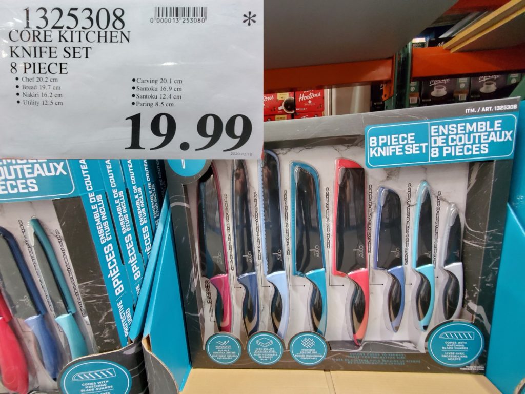 1325308 CORE KITCHEN KNIFE SET 8 PIECE 19 99 - Costco East Fan Blog