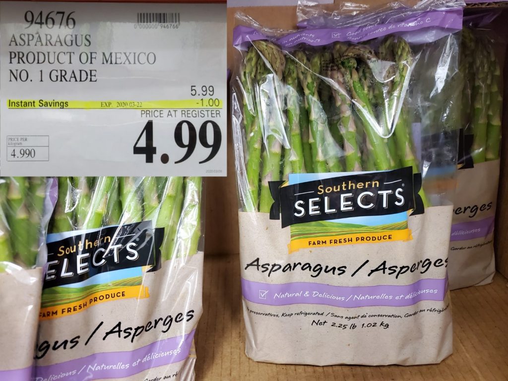 94676 ASPARAGUS PRODUCT OF MEXICO NO 1 GRADE 1 00 INSTANT SAVINGS ...