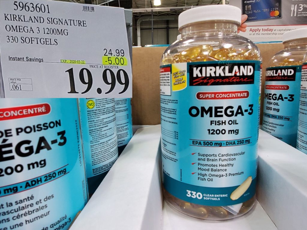 5963601 KIRKLAND SIGNATURE OMEGA 3 1200MG 330 SOFTGELS 5 00 INSTANT ...