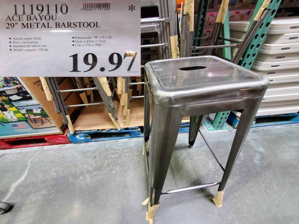 1119110 ACE BAYOU 29 METAL BARSTOOL 19 97 - Costco East Fan Blog