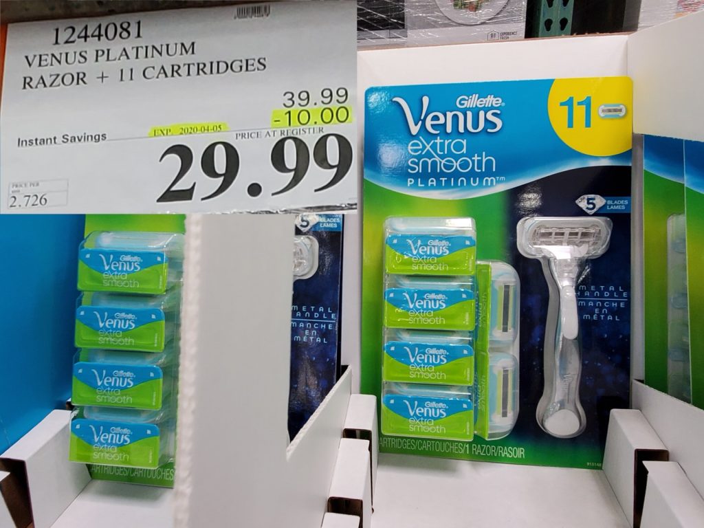 1244081 VENUS PLATINUM RAZOR 11 CARTRIDGES 10 00 INSTANT SAVINGS ...