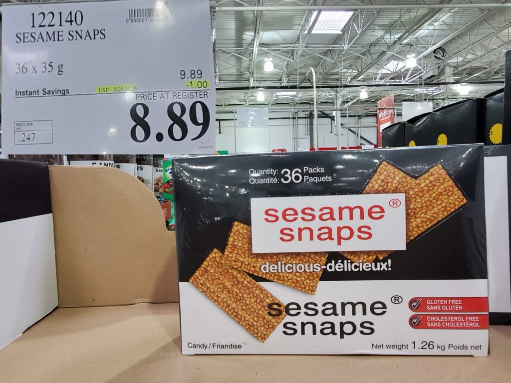 122140 SESAME SNAPS 36 x 35 g 1 00 INSTANT SAVINGS EXPIRES ON 2020 04 ...