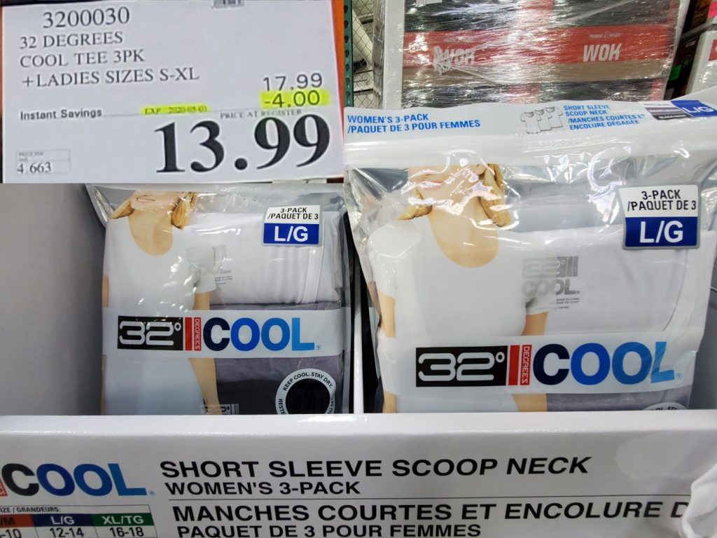 3200030 32 DEGREES COOL TEE 3PK LADIES SIZES S XL 4 00 INSTANT SAVINGS ...