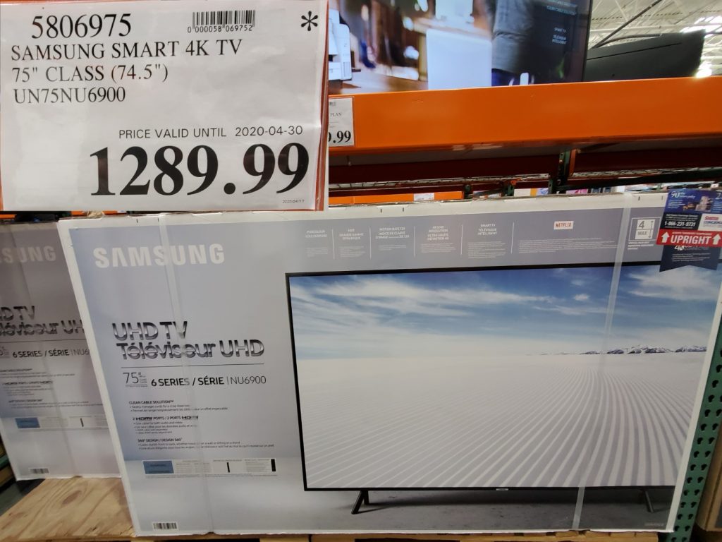 5806975 SAMSUNG SMART 4K TV 75 CLASS 74 5 UN75NU6900 EXPIRES ON 2020 04 ...