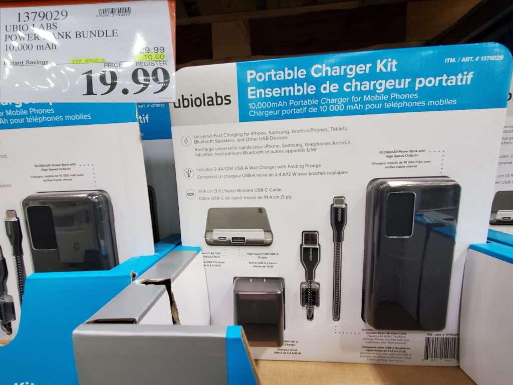 1379029 UBIO LABS POWER BANK BUNDLE 10 000 mAh 10 00 INSTANT SAVINGS ...