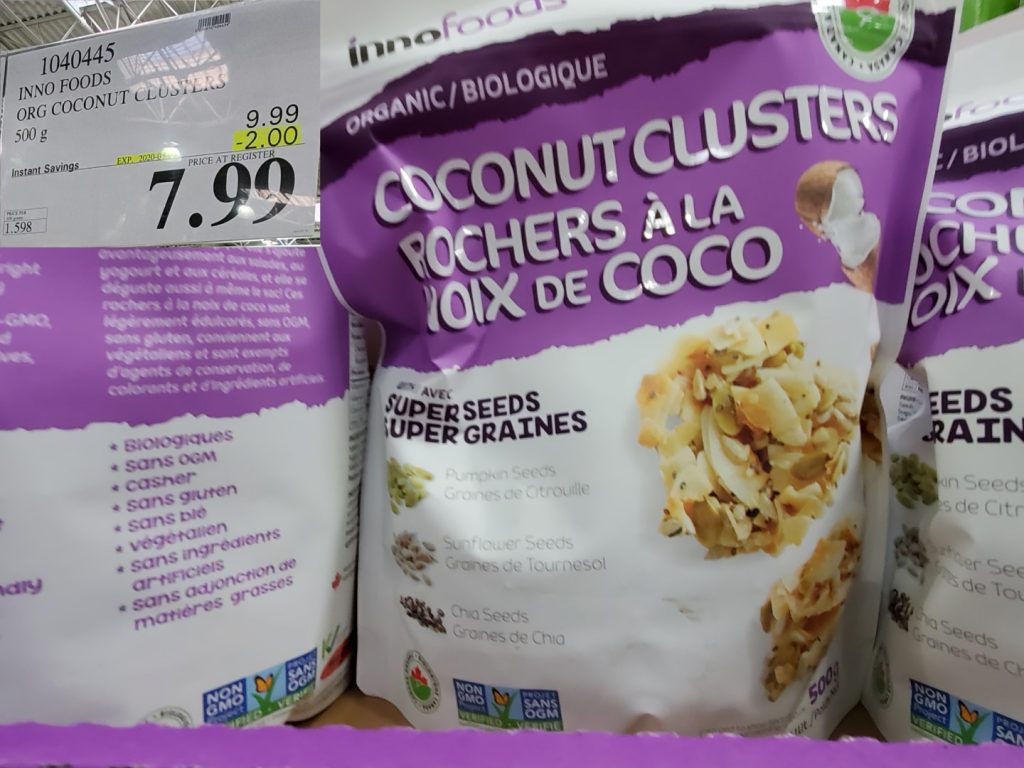 1040445 INNO FOODS ORG COCONUT CLUSTERS 500g 2 00 INSTANT SAVINGS ...