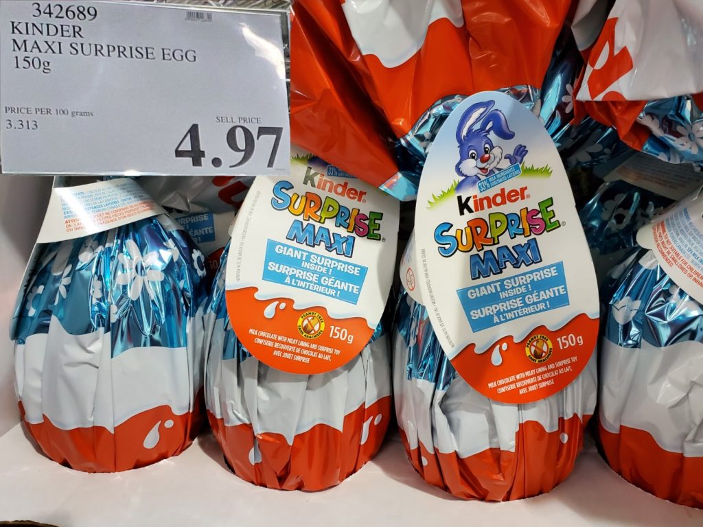 342689 KINDER MAXI SURPRISE EGG 150g 4 97 - Costco East Fan Blog