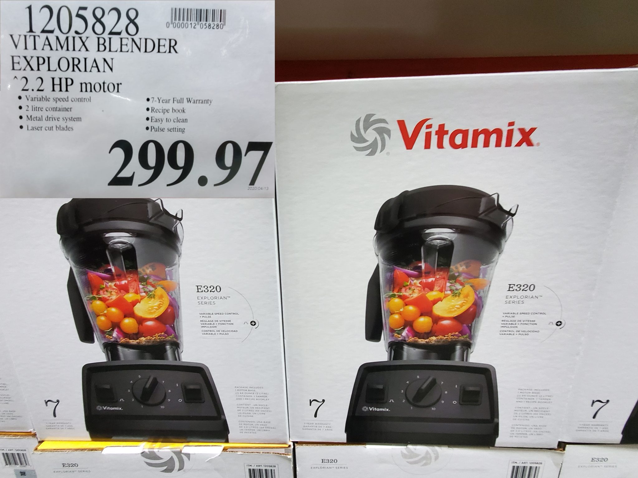 1205828 VITAMIX BLENDER EXPLORIAN 2 2 HP MOTOR 299 97 - Costco East Fan ...