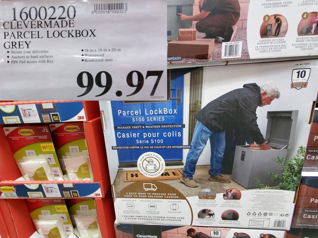 1600220 CLEVERMADE PARCEL LOCKBOX GREY 99 97 - Costco East Fan Blog