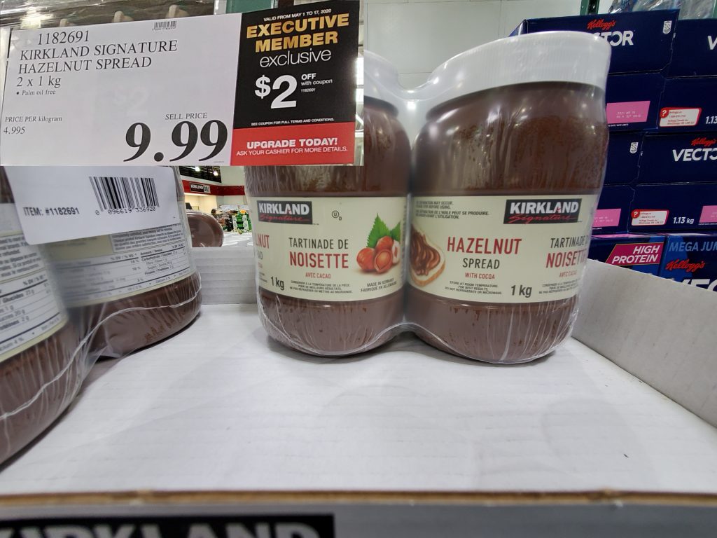 1182691 KIRKLAND SIGNATURE HAZELNUT SPREAD 2 X 1 KG 9 99 - Costco East ...