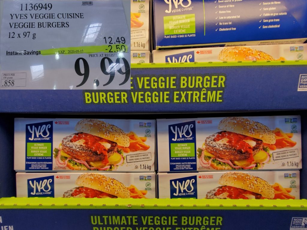 1136949 YVES VEGGIE CUISINE VEGGIE BURGERS 12 X 97 G 2 50 INSTANT ...