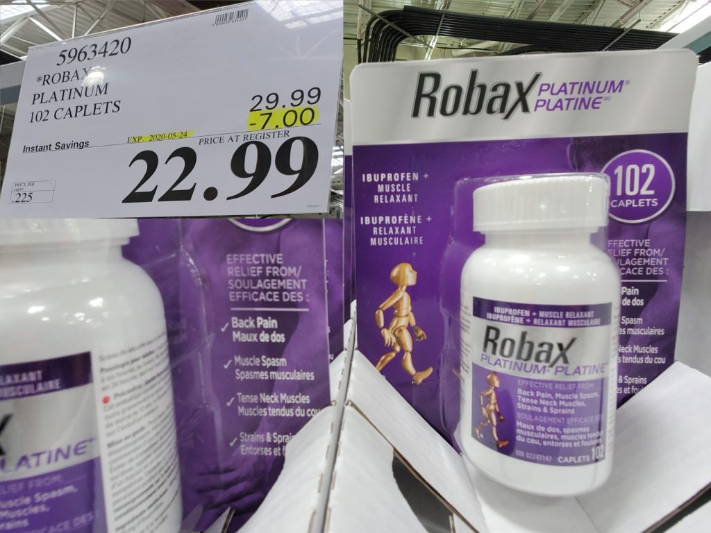 5963420 ROBAX PLATINUM 102 CAPLETS 7 00 INSTANT SAVINGS EXPIRES ON 2020 ...