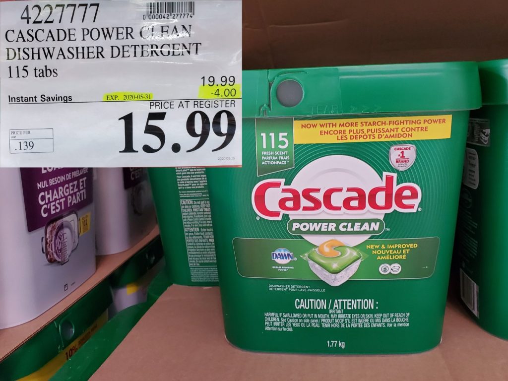 4227777 CASCADE POWER CLEAN DISHWASHER DETERGENT 115 tabs 4 00 INSTANT ...