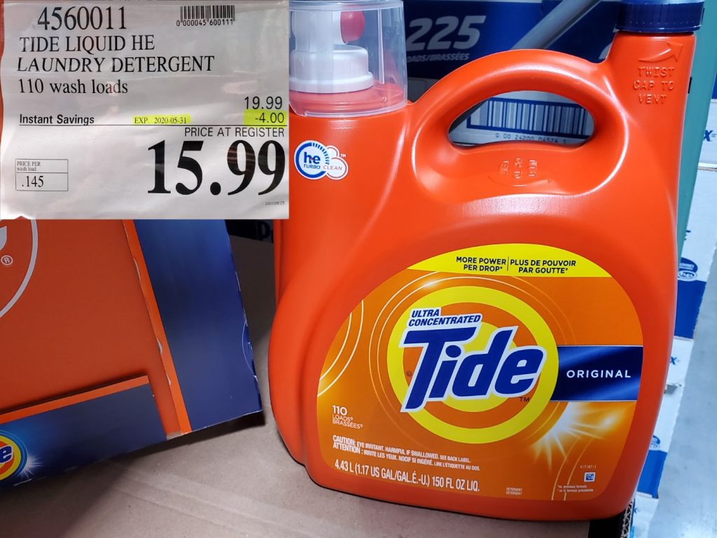 4560011 TIDE LIQUID HE LAUNDRY DETERGENT 110 WASH LOADS 4 00 INSTANT ...