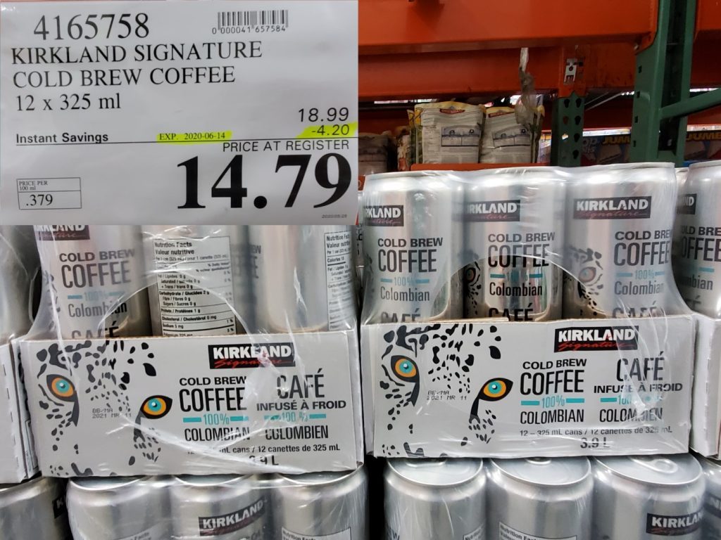 4165758 KIRKLAND SIGNATURE COLD BREW COFFEE 12 X 325 ML 4 20 INSTANT ...