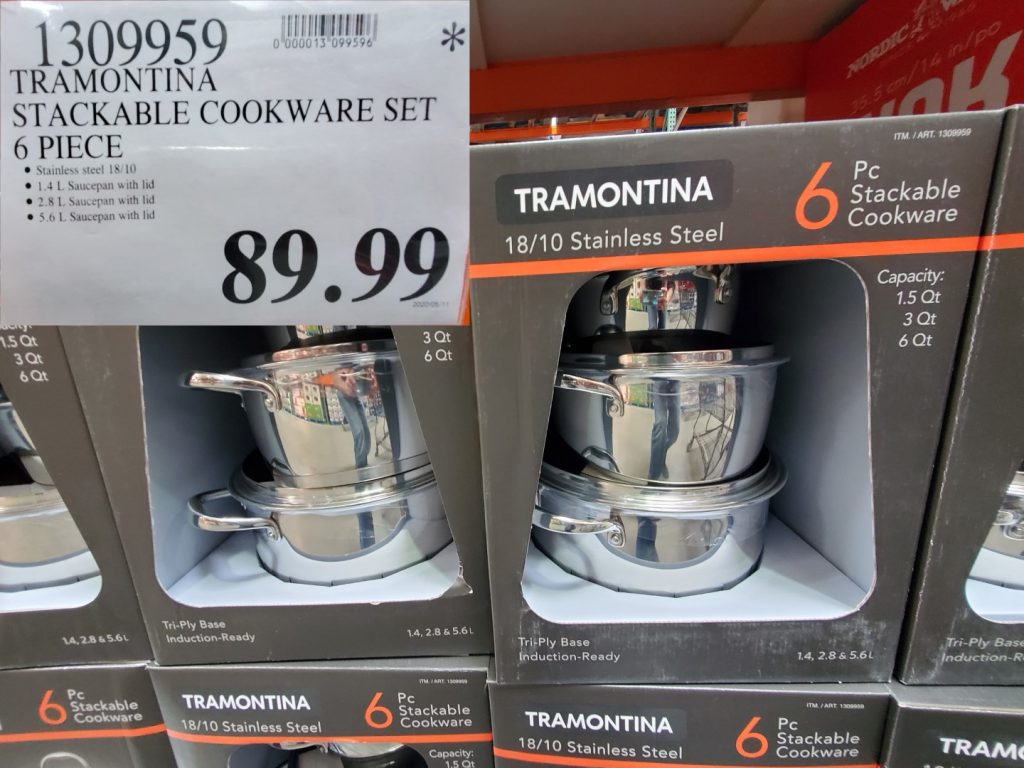 1309959 TRAMONTINA STACKABLE COOKWARE SET 6 PIECE 89 99 - Costco East ...