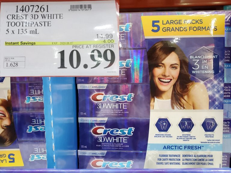 1407261 CREST 3D WHITE TOOTHPASTE 5 X 135 ML 4 00 INSTANT SAVINGS ...