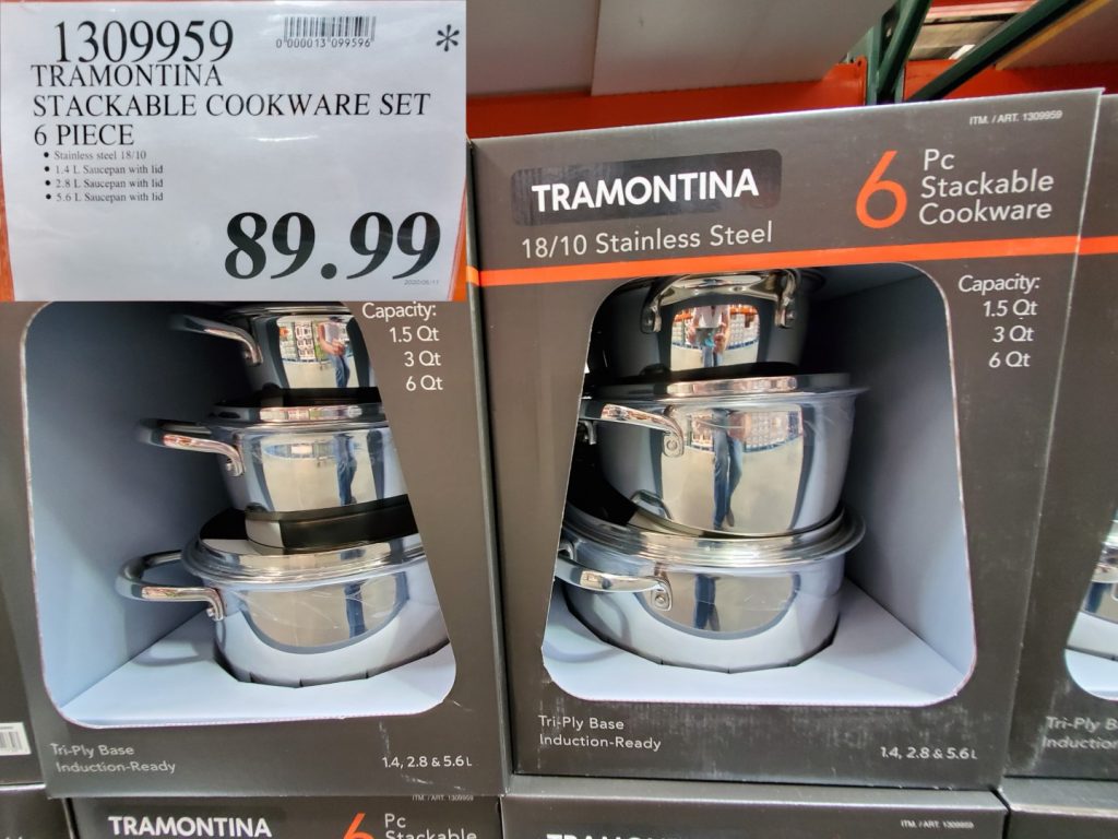 1309959 TRAMONTINA STACKABLE COOKWARE SET 6 PIECE 89 99 - Costco East ...