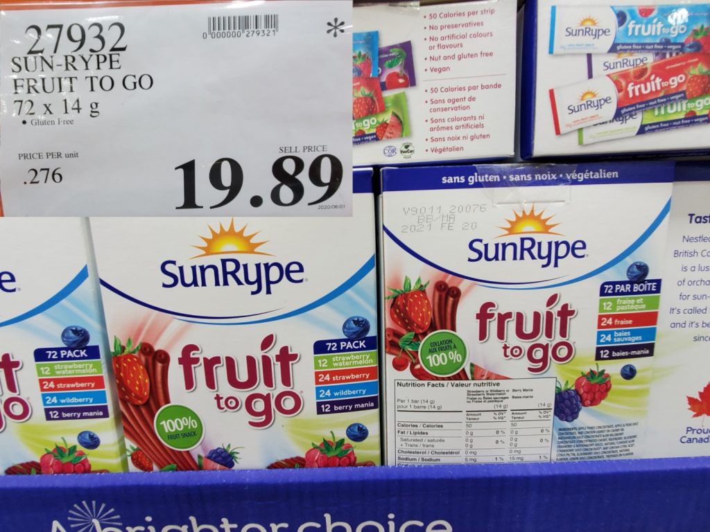 27932 SUN RYPE FRUIT TO GO 72 X 14 G 19 89 - Costco East Fan Blog