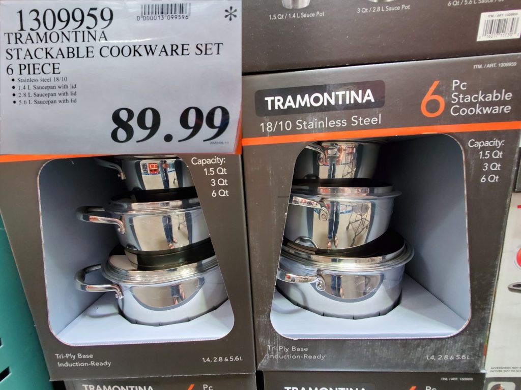 1309959 TRAMONTINA STACKABLE COOKWARE SET 6 PIECE 89 99 - Costco East ...