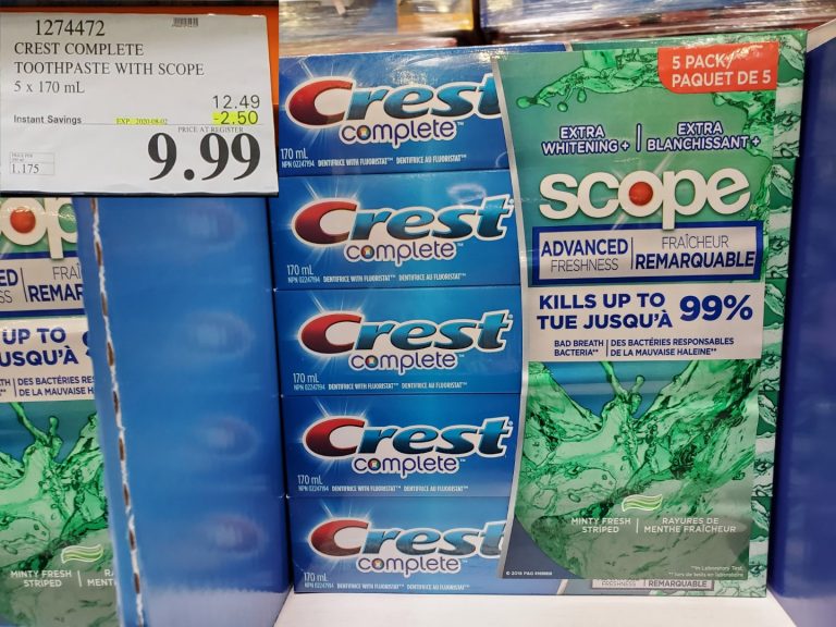 1274472 CREST COMPLETE TOOTHPASTE WITH SCOPE 5 X 170 ML 2 50 INSTANT ...