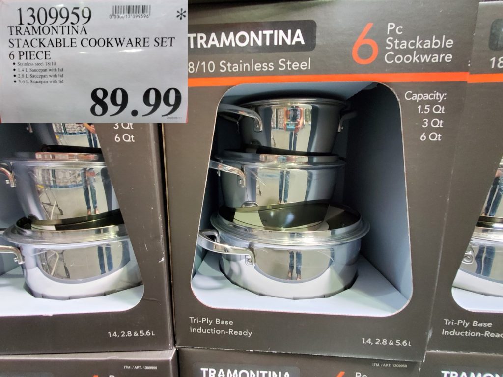 1309959 TRAMONTINA STACKABLE COOKWARE SET 6 PIECE 89 99 - Costco East ...