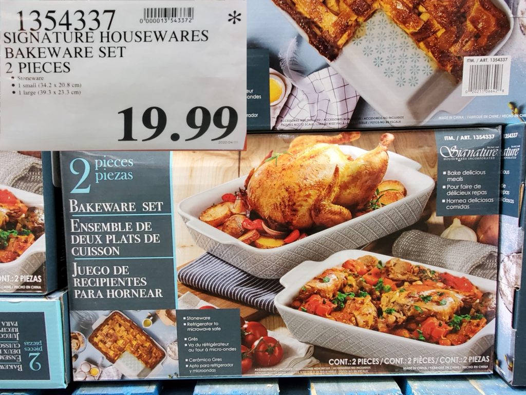 1354337 SIGNATURE HOUSEWARES BAKEWARE SET 2 PIECES 19 99 - Costco East ...